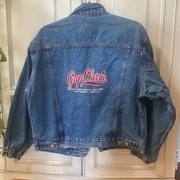 GAP | Jackets & Coats | Vintage Gap Classic Embroidered Denim Jacket ...
